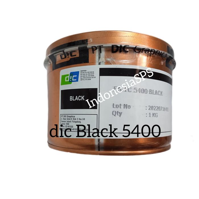 Jual Tinta offset dic warna Black 5400 kemasan 1 kg kaleng cetak mesin ...