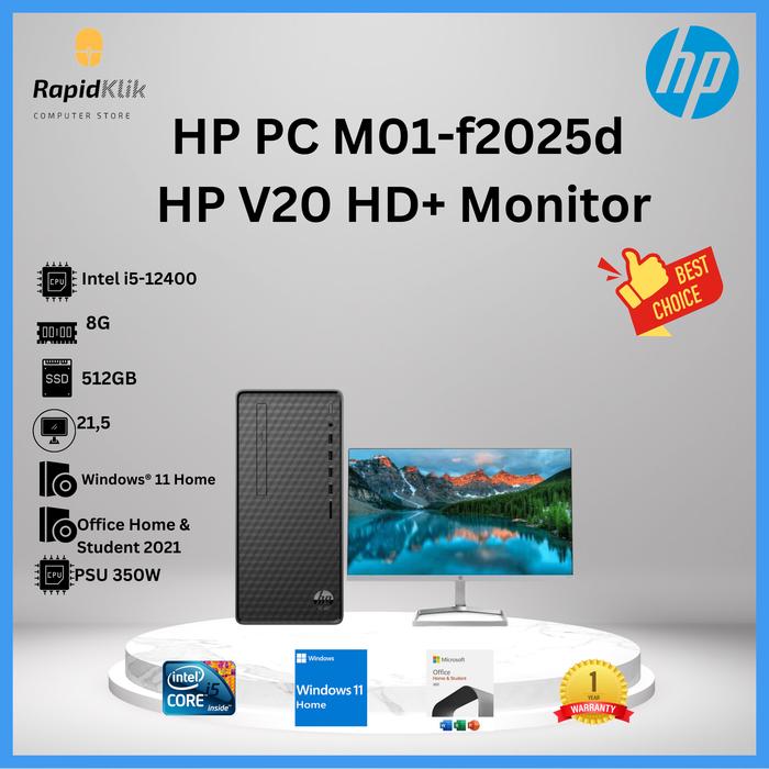 Jual HP PC M01-F2025D AND HP M22F FHD Monitor - Jakarta Pusat - RapidKlik | Tokopedia