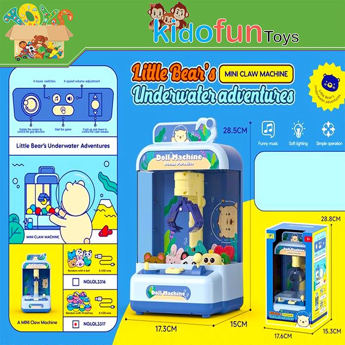Jual Mainan Claw Doll Machine Mini Mesin Capit Boneka Space / Rainbow ...