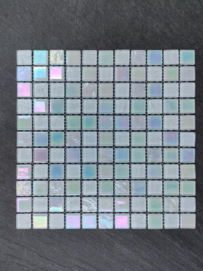 Jual Venus Neo Rainbow White Silk Backsplash Dinding Interior Glass ...