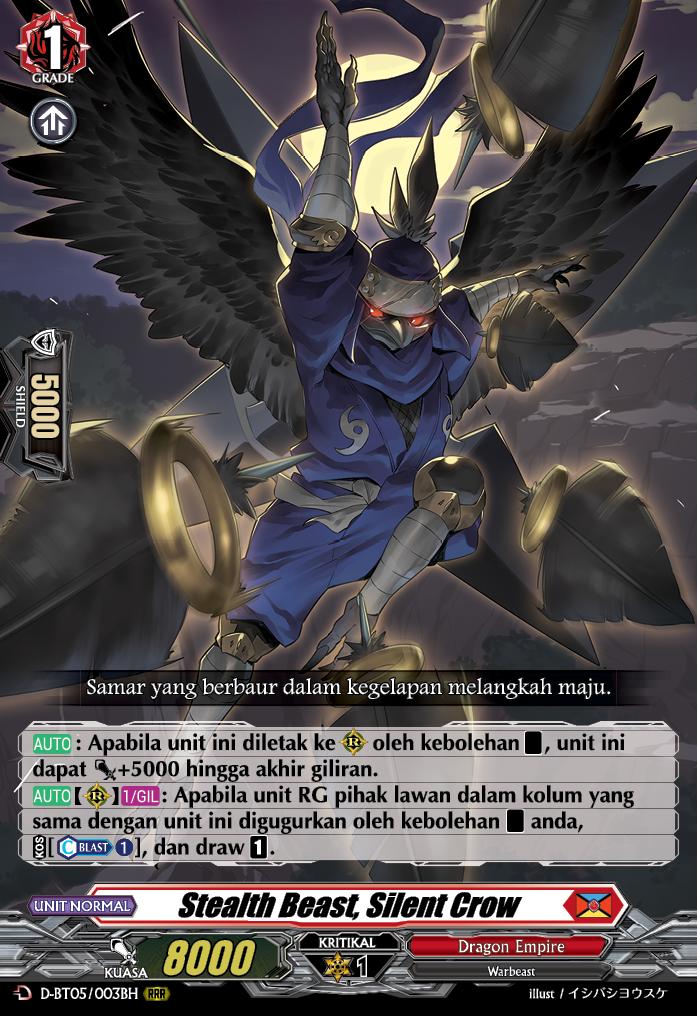 Jual Stealth Beast, Silent Crow (RRR) | D-BT05 | Bahasa Vanguard - Jakarta Barat - Carttu ...