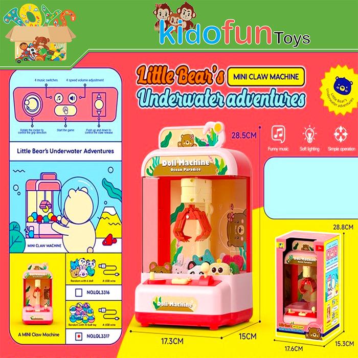 Jual Mainan Claw Doll Machine Mini Mesin Capit Boneka Space / Rainbow ...