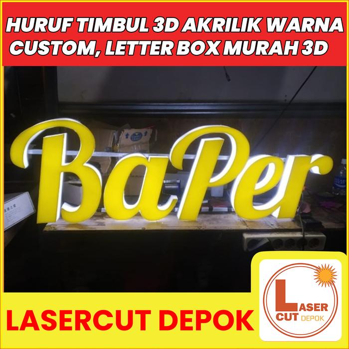 Jual Huruf timbul 3D Akrilik Warna Custom, Letter box murah 3D - Kota ...