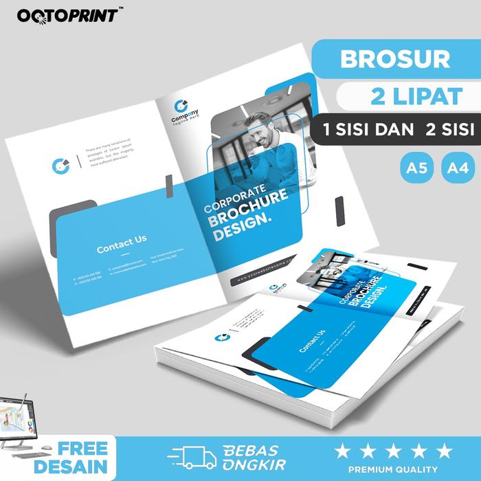 Jual Cetak Brosur 2 Lipat | Flyer | Pamflet | 1 Rim A4 & A5 - Octoprint ...