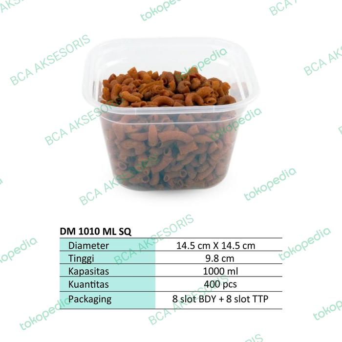 Jual Kotak Makan Persegi Tinggi 1010ml Box Thinwall Food Container ...