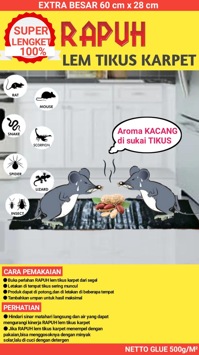 Jual LEM PERANGKAP TIKUS KARPET MAGIC KARPET SUPER BESAR - 60cm x 28cm - Kota Bekasi - ART ...