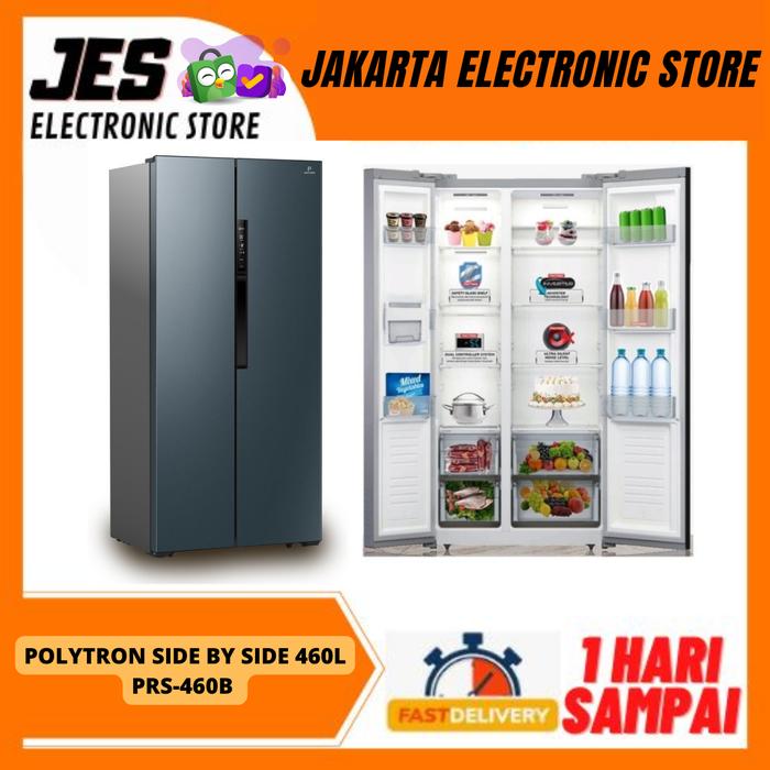 Promo Kulkas Polytron PRS-460B Side By Side 460 L Belleza Inverter ...