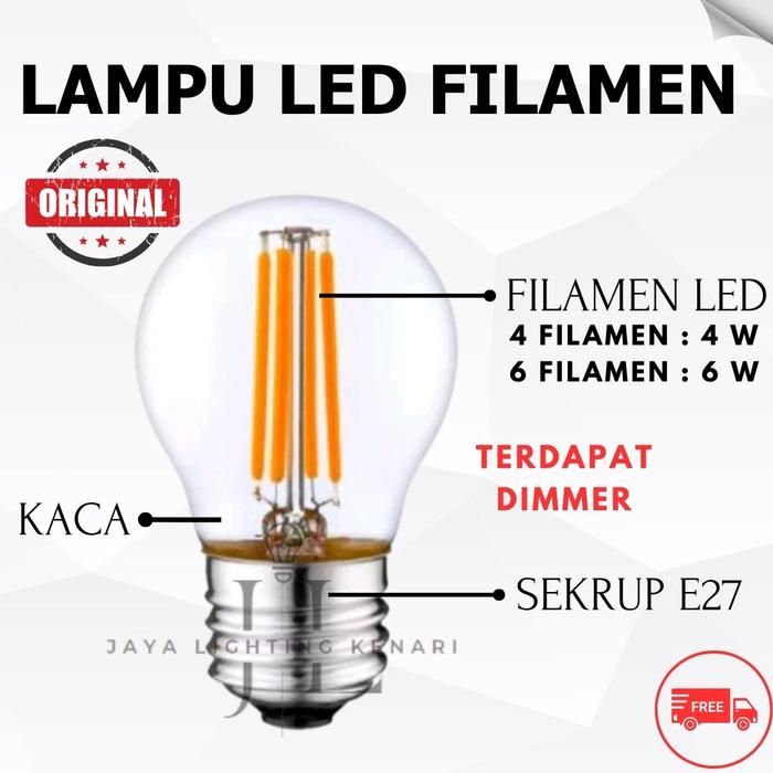 Jual LAMPU FILAMEN LED DIMMER 4W 6W WATT BOHLAM HIAS LAMPU LED DIMMER ...