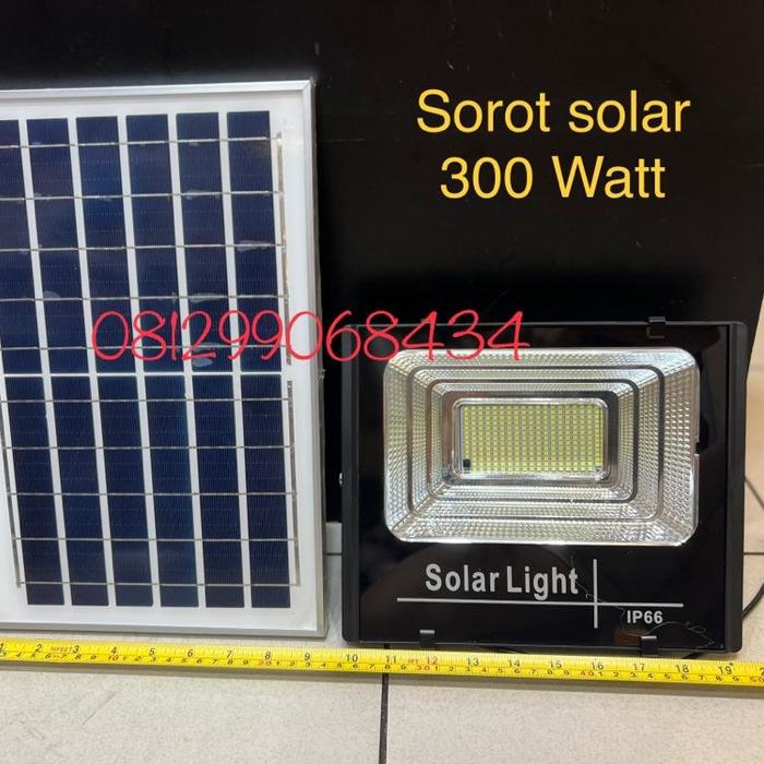 Jual lampu sorot solar cell outdoor 300 watt 300w lampu tembak panel surya - 100 Watt - Jakarta ...