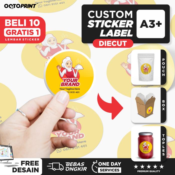 Jual Cetak Sticker Label A3+ Premium Custom/Template - Kota Tangerang ...