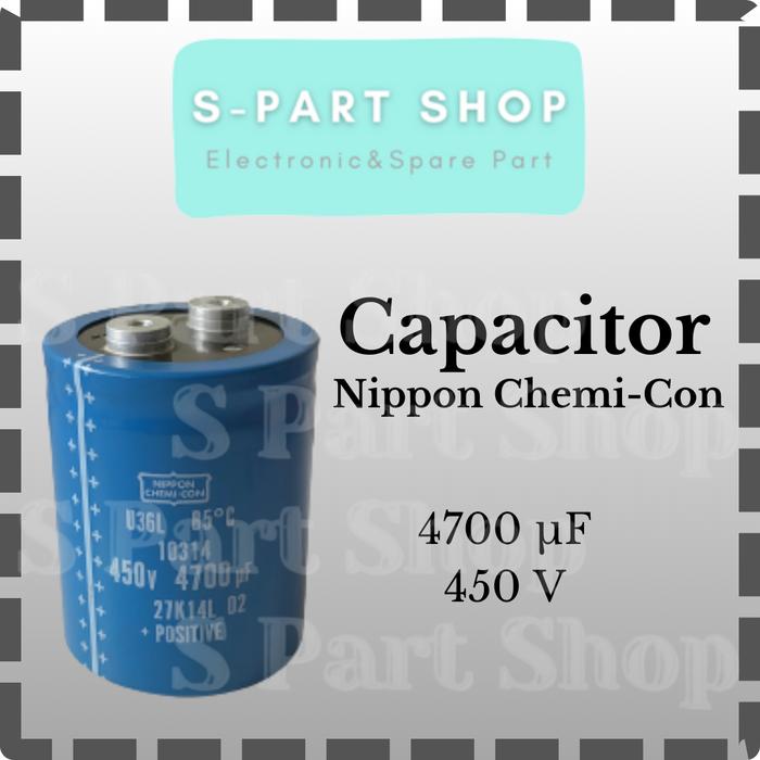 Jual Kapasitor Nippon Chemi-Con 4700 uF 450 V Capasitor Capacitor ...