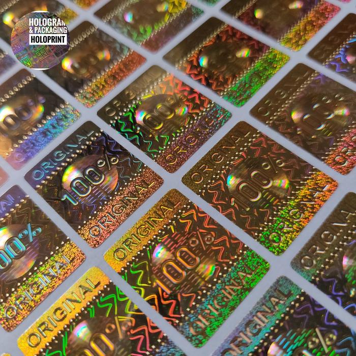 Promo Stiker Hologram 3D Original 100% Persegi 1.5 x 2 cm Gold dan Silver - Jakarta Timur ...