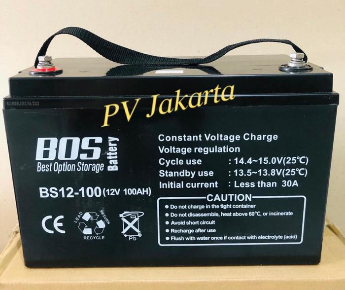 Jual Aki Baterai BOS BS12-100 VRLA 12V100Ah UPS APC 12V 100Ah BS 12-100 AGM - Jakarta Utara - PV ...