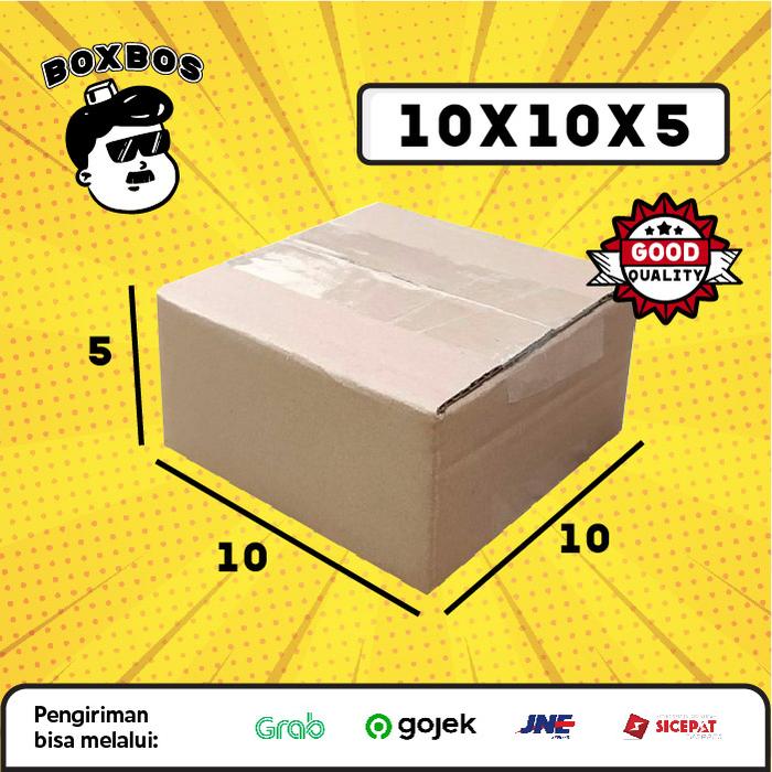 Jual KARDUS BOX uk 10x10x5 CM Kotak Packaging Corrugated SHEET POLOS ...