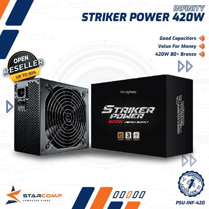 Jual Infinity Striker Power 420W 80+ Bronze Power Supply PC - Kab ...