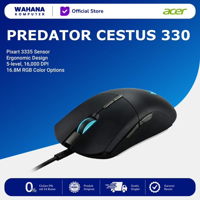 Jual Acer Predator Cestus 330 Gaming Mouse RGB 16000DPI 7 Button 5 Profile - Jakarta Pusat ...