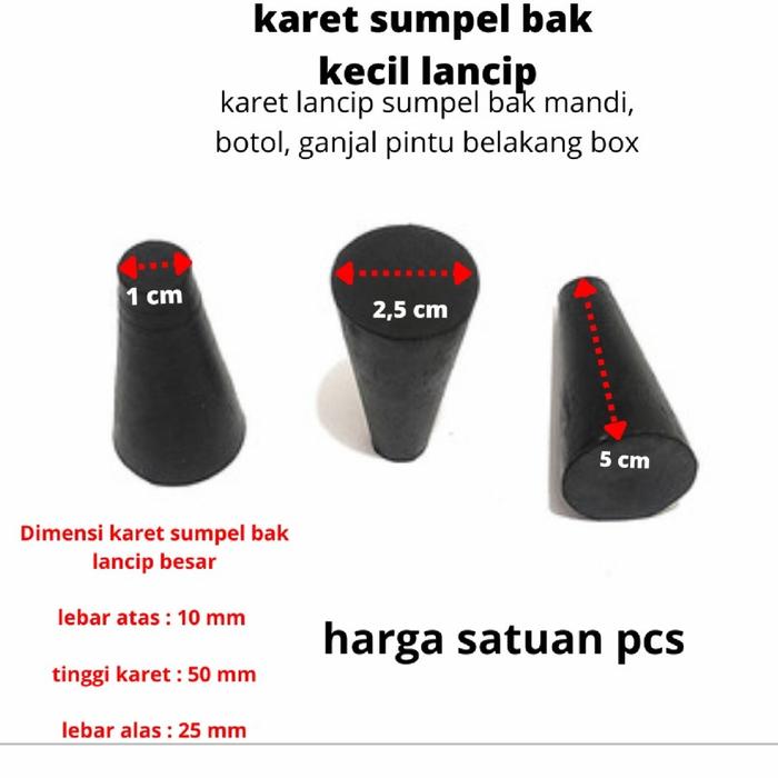 Jual Karet Sumbat Bak Mandi Kecil / Sumbat Botol, dan Sumbat Pipa Besi ...