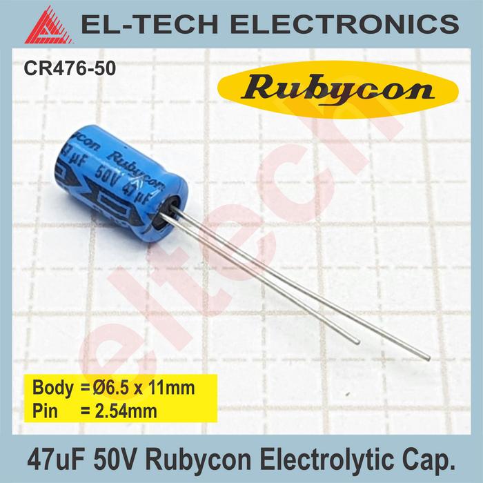 Jual 47uF 47 uF 50V Rubycon Micro Elektrolit Capacitor Kapasitor Elco Elko - Kota Surabaya ...