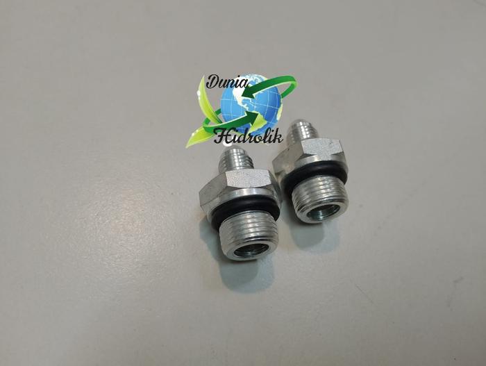 Jual DOUBLE NEPPLE 3/8 BSP ORING x 1/4 JIC / DOBEL NEPPLE 3/8 BSP x 1/4 ...