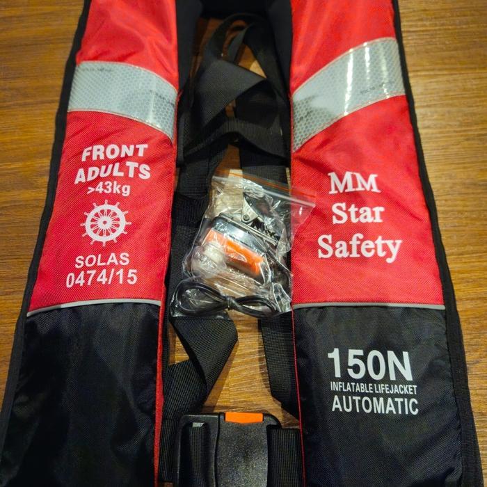Jual Automatic Life Jacket CO2 SOLAS 150N. Jacket Pelampung Otomatis ...