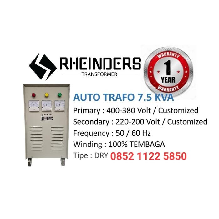 Jual Auto Trafo / step down trafo Rheinders 7.5 KVA / trafo 7500 VA ...