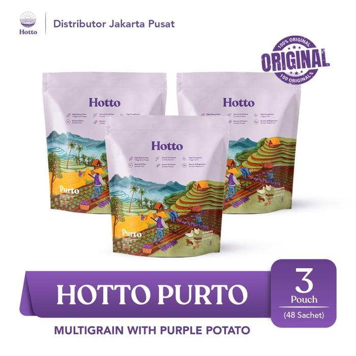 Promo hotto purto superfood MULTIGRAIN OATS+UBI UNGU 1 POUCH ISI 16 ...