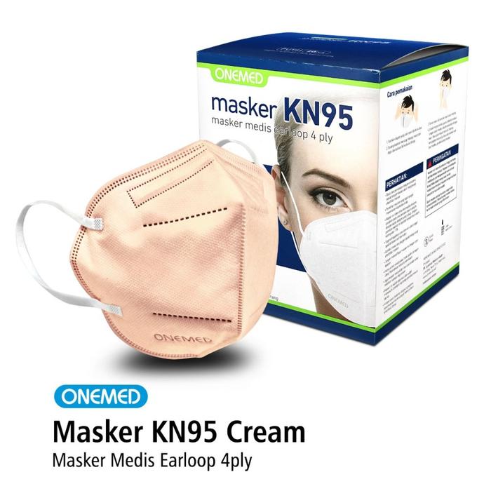 Jual ONEMED Masker KN95 Masker Medis Earloop 4 ply isi 20 - Putih ...