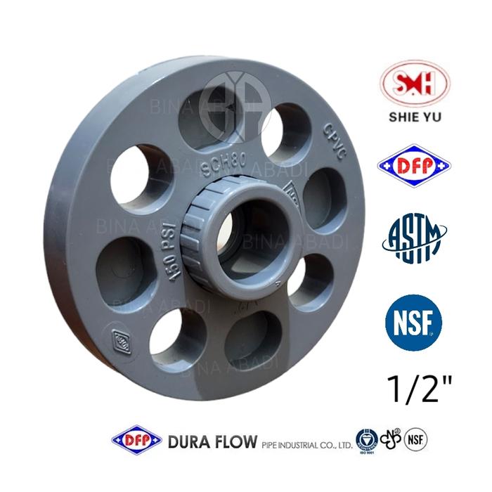 Jual Vanstone Flange CPVC Sch 80 Size 1/2" Inch ANSI 150 DURA FLOW ...