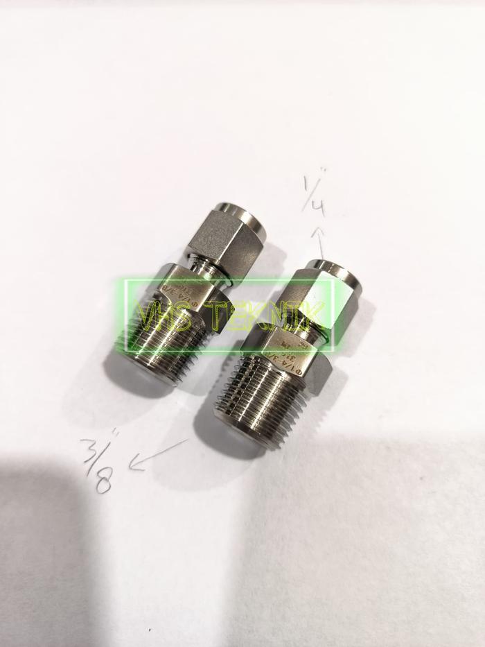 Jual MALE CONNECTOR TUBING SS316 1/4" OD x 3/8" M NPT - Kota Bandung - vhs teknik | Tokopedia
