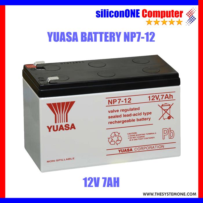 Jual Battery Yuasa 12V 7AH Original UPS Baterai Aki Kering NP7-12 Resmi ...