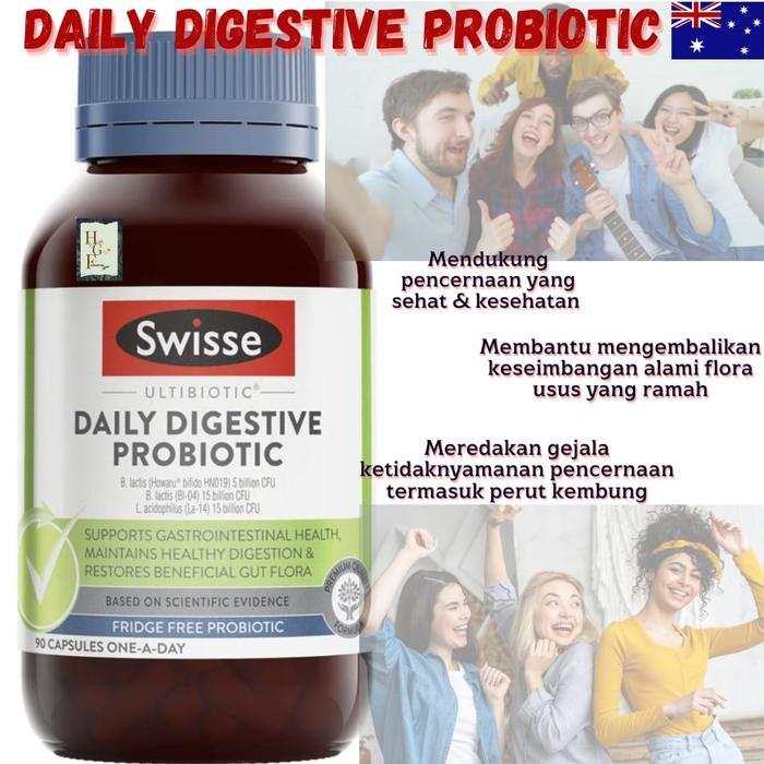 Jual Swisse Ultibiotic Daily Digestive Probiotic 90 capsules - S ...