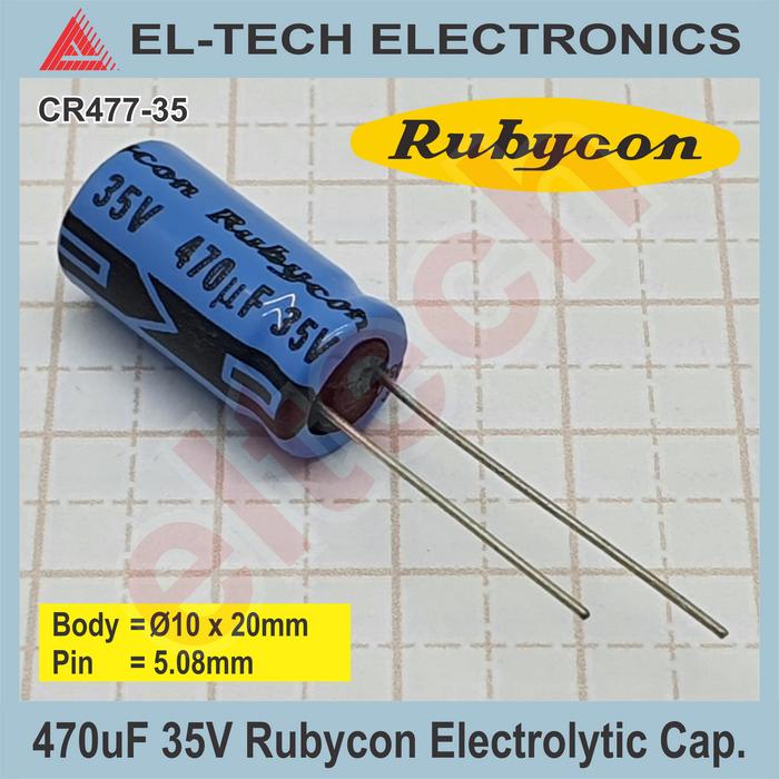 Jual 470uF 470 uF 35V Rubycon Micro Elektro Capacitor Kapasitor Elco Elko - Kota Surabaya ...