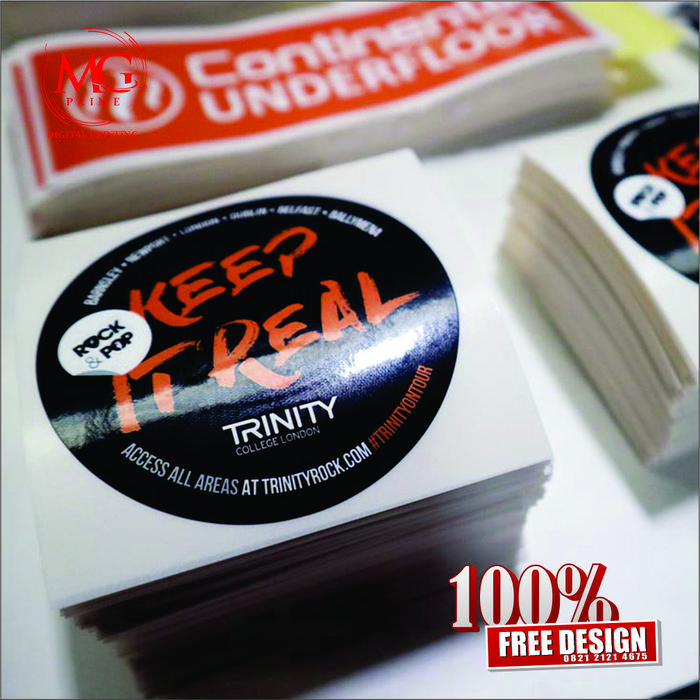 Jual cetak label sticker cutting a3 - die cut persegi, St tansparant ...