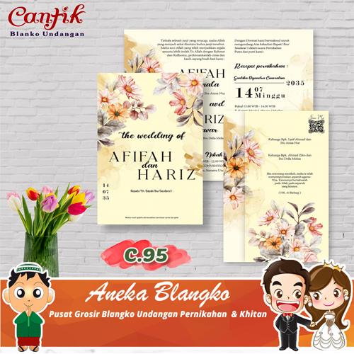 Jual Blangko undangan atau kertas undangan pernikahan merek CANTIK 95 ...