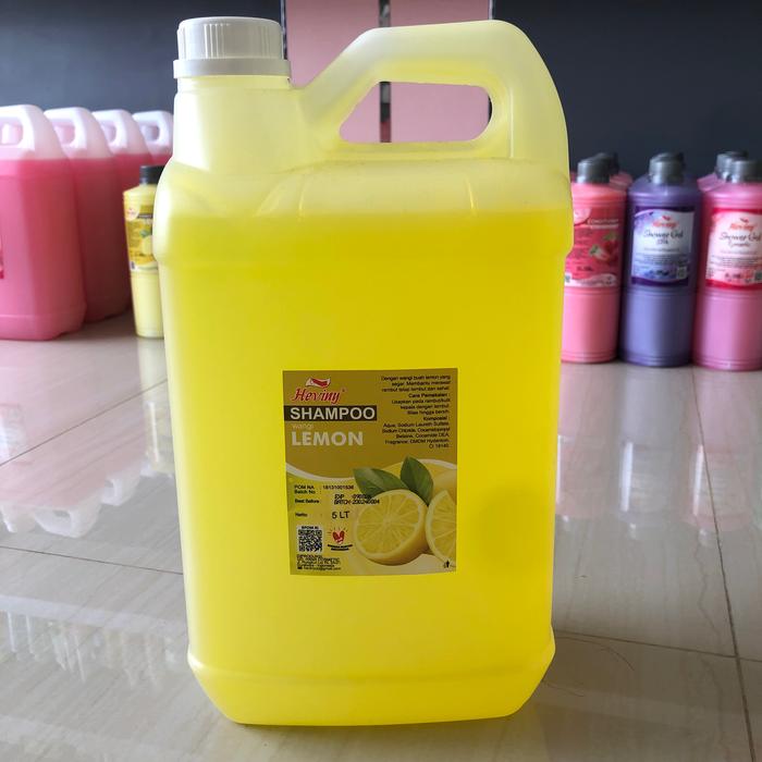 Jual Heviny Shampoo 5L 5 liter sampo shampo rambut galon - Lemon - Kota ...