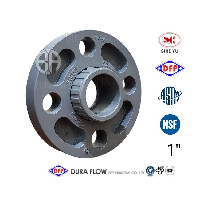 Jual Vanstone Flange CPVC Sch 80 Size 1 Inch ANSI 150 DURA FLOW TAIWAN ...