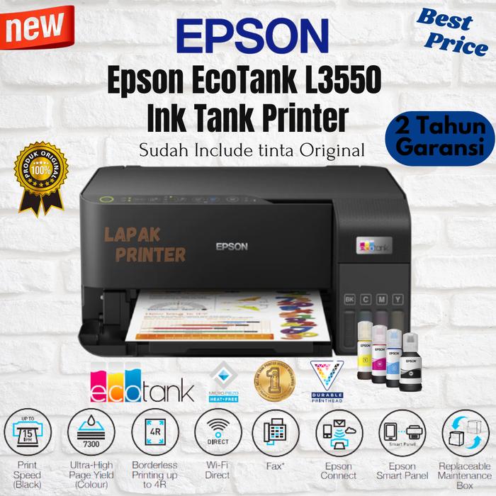 Jual Epson EcoTank L3550 Ink Tank Printer-Garansi Resmi - Jakarta Pusat ...