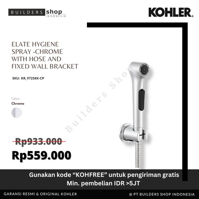 Jual Kohler Elate Hygiene Spray With Hose And Fixed Wall Bracket 97258x ...