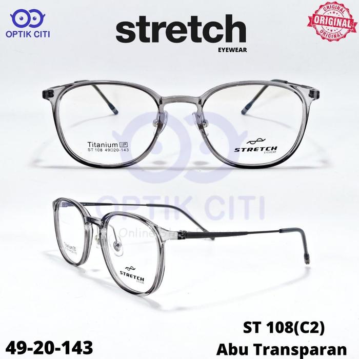 Jual Frame Kacamata Pria Wanita Stretch ST 108 Titanium Ringan Original ...