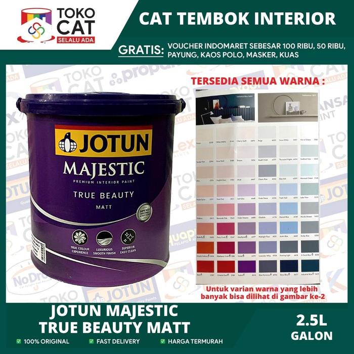 Jual Cat Tembok Interior Jotun Majestic True Beauty Matt White 2.5 L Galon - Kota Bekasi - Toko ...