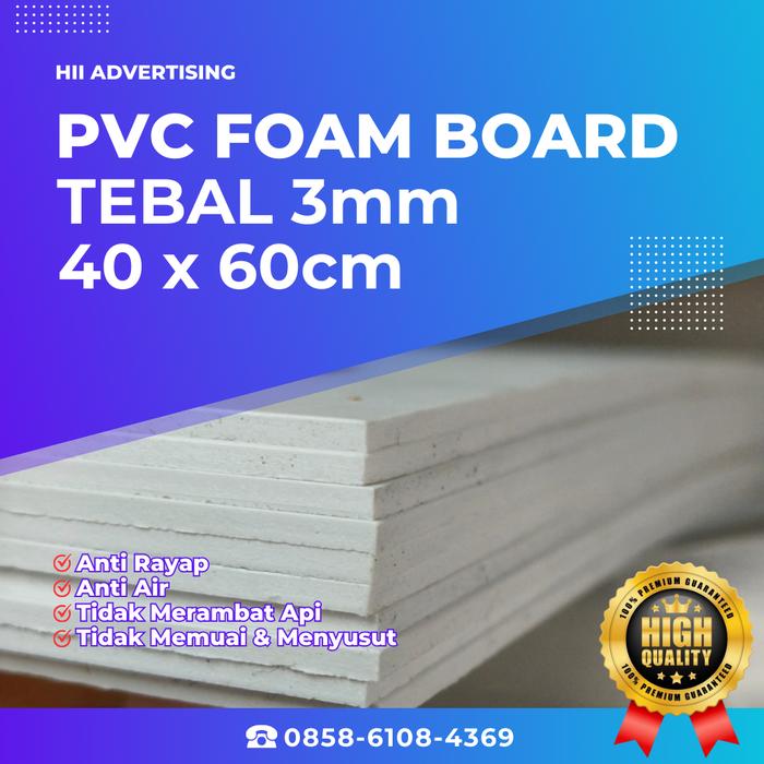 Jual PVC FOAM BOARD 3MM 40 x 60 untuk maket Pvc sheet 3mm Pvc lembaran ...