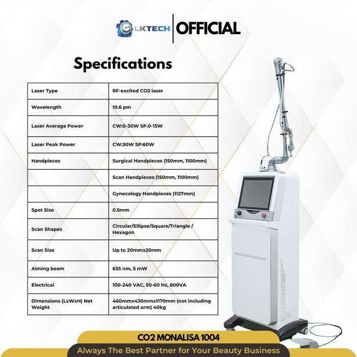 Jual Laser Co2 Fractional Pico Tech Co2 Monalisa 1004 Buat Bopeng Luka Di Seller Yama ...