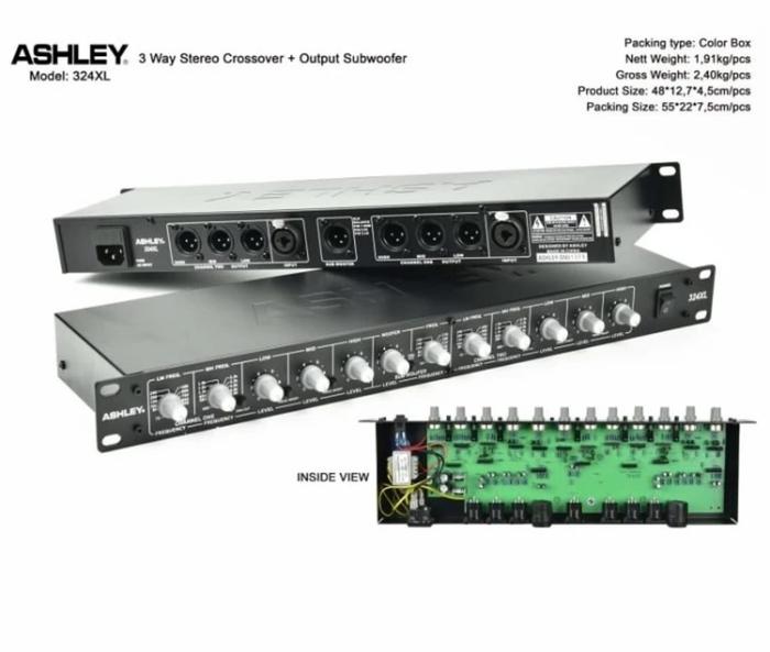 Jual Crossover 3 Way Stereo ASHLEY 324 XL 324XL Output Subwoofer ...