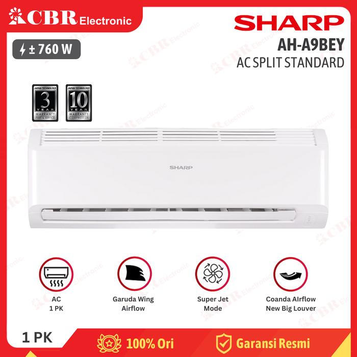 Jual AC Split SHARP Standard 1PK AH-A9BEY (Super Jet-Garuda Wing Airflow) R - Kota Batam - CBR ...