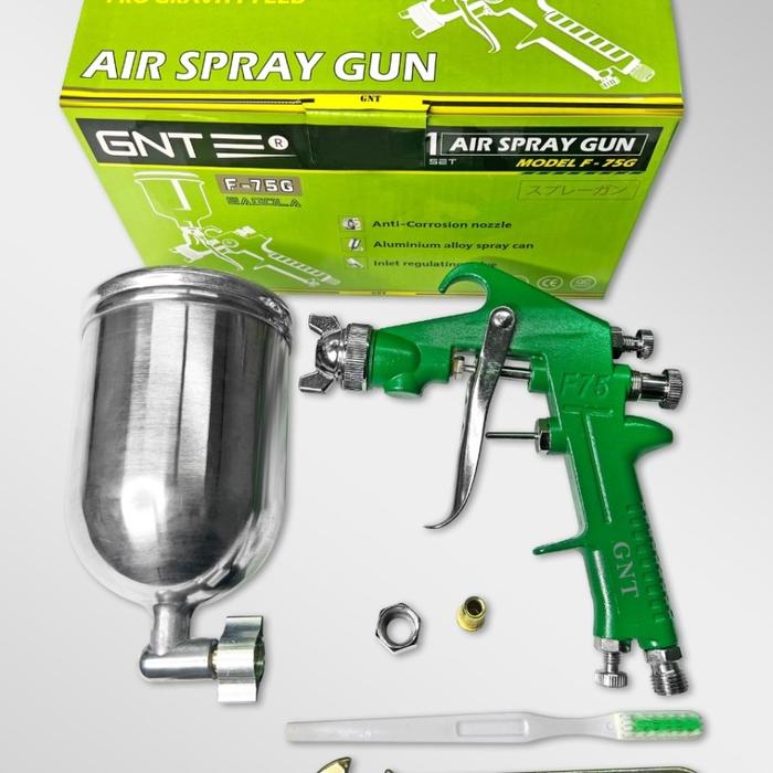 Jual Spray gun GNT F75 G tabung atas / Alat cat semprot F75G - Hijau ...