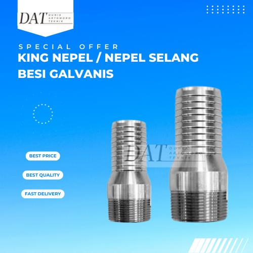Jual 1/2" King Nepel Selang Besi Galvanis King Nipple Hose Size 1/2 ...