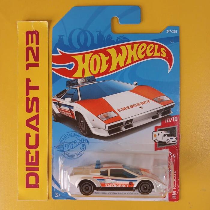Jual Hot Wheels LAMBORGHINI COUNTACH POLICE CAR White Hotwheels HW ...