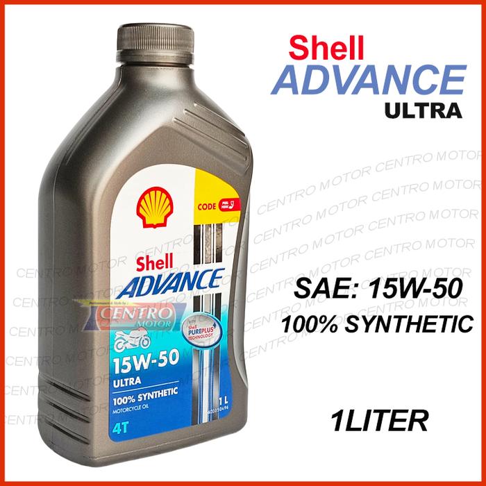 Jual Oli Mesin Motor FullSyntetic. Shell Advance ULTRA 15w-50 1Liter ...