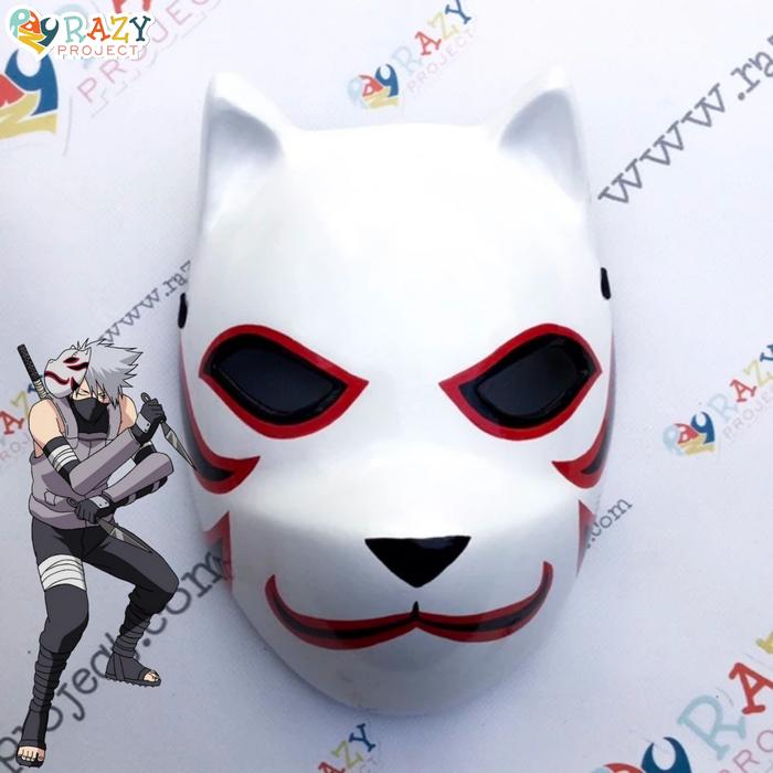 Jual Mask Topeng Kayu Cosplay Anime Anbu Kakashi Hatake Naruto - Kab ...