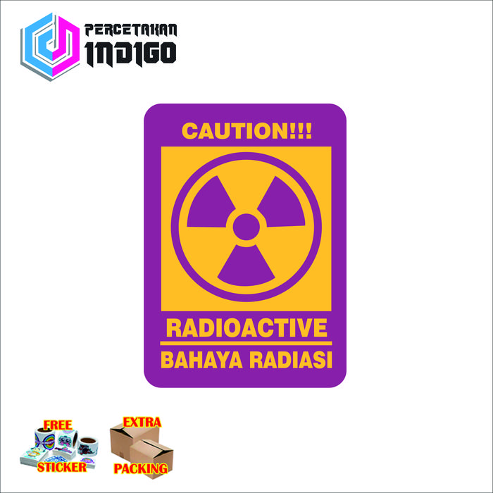 Jual plat alumunium rambu caution bahaya radiasi - 50x50 - Kab. Bekasi ...